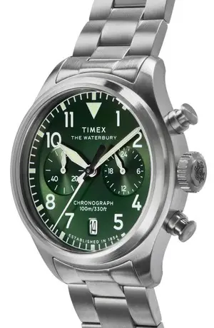 TIMEX® Waterbury Ace Chronograph Strap Watch
