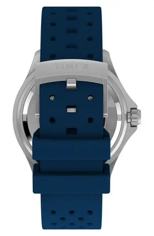TIMEX® Deepwater Meridian Automatic Rubber Strap Watch - Blue
