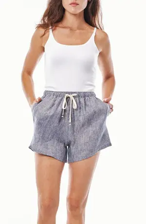 LEISURE LAB Malibu Linen Short - Harbor