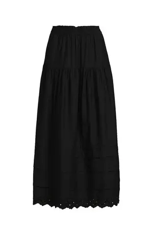 LANDS' END Voile Tiered Eyelet Maxi Skirt