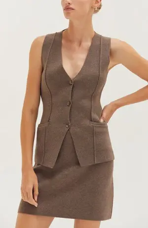 CRESCENT Jacquard Knit Vest