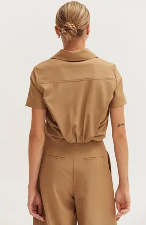 CRESCENT Cropped Blazer Top