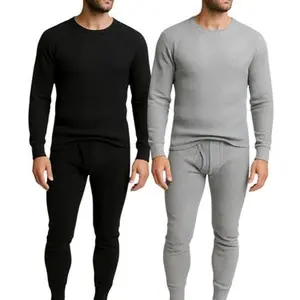 BENBEN 2 Pack Thermal Set 4 Piece Top And Bottom Full Sets - Black/grey