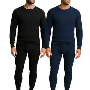 BENBEN 2 Pack Thermal Set 4 Piece Top And Bottom Full Sets - Black/navy