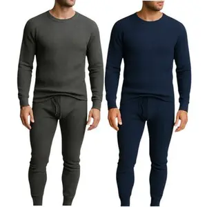 BENBEN 2 Pack Thermal Set 4 Piece Top And Bottom Full Sets - Charcoal/navy