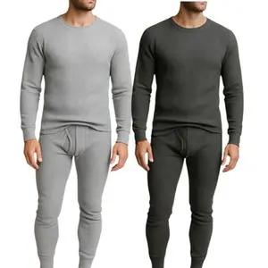 BENBEN 2 Pack Thermal Set 4 Piece Top And Bottom Full Sets - Grey/charcoal