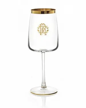 Roberto Cavalli Classic Wine Goblet - Gold