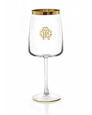 Roberto Cavalli Classic Water Goblet - Gold
