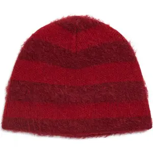 STOCKHOLM SURFBOARD CLUB Gas Stripe Mohair And Wool Blend Beanie - Red Stripe