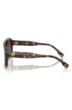 Tory Burch 55mm Polarized Gradient Pilot Sunglasses