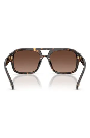Tory Burch 55mm Polarized Gradient Pilot Sunglasses