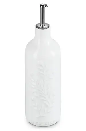 LE CREUSET Olive Branch Stoneware Oil Cruet - White