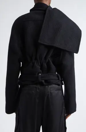 Rick Owens Concordians Cashmere Crop Flight Jacket
