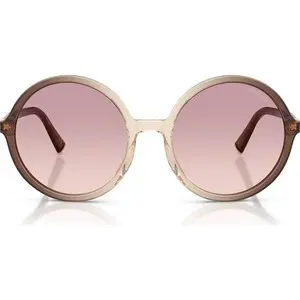 Miu Miu 59mm Round Sunglasses - Brown Gradient/brown/violet