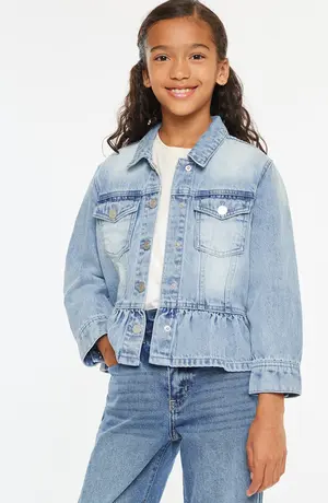 KANCAN Peplum Denim Jacket