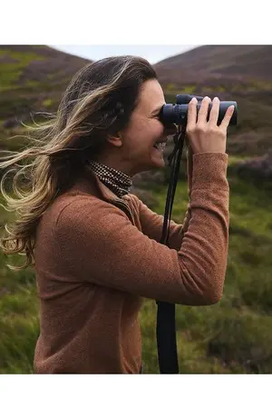 LANDS' END Cashmere Quarter-zip Sweater - Fresh Nutmeg Heather/camel Pop