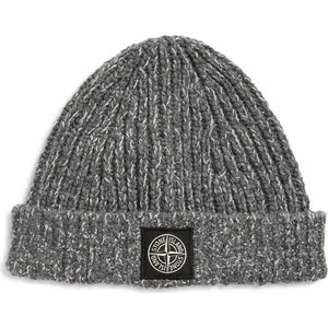 Stone Island Wool Blend Beanie - V0m6b Cement Melange