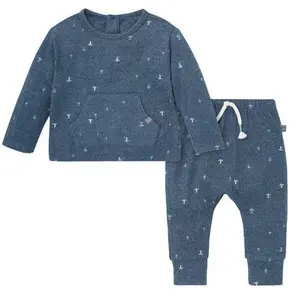 MODERN MOMENTS™ BY GERBER Brushed Hacci Top And Pant Set - Navy Mushroom
