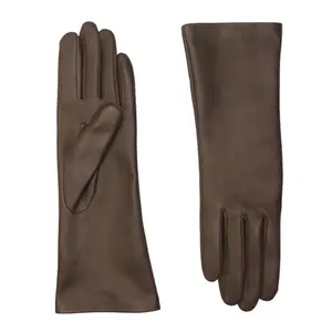 AGNELLE Christina Lambskin Glove - Tourbe