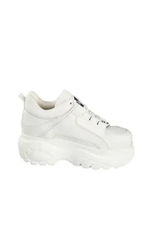 BUFFALO BOOTS Classic Low Leather Sneakers - White