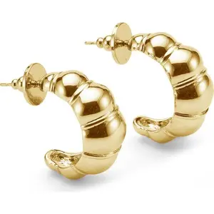 LELET NY Croissant Hoop Earrings - Gold
