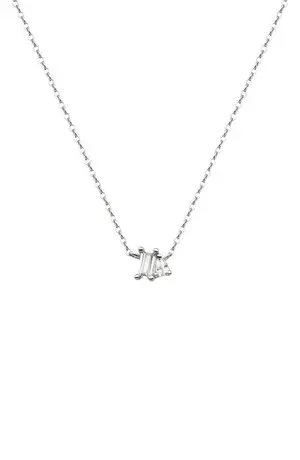 MADE BY MARY Toi Et Moi Zirconia Necklace - Silver