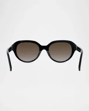 Givenchy 4g Round Sunglasses - Shiny Blac