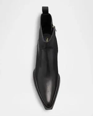GOLDEN GOOSE Debbie Western Ankle Boots - Black