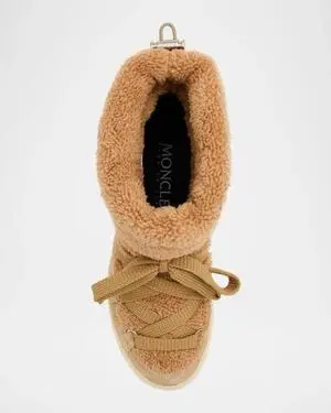 Moncler Insolux Fleece Snow Boots - Latte