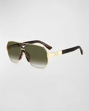 Dsquared2 Double-bridge Square Sunglasses - Gold Havana