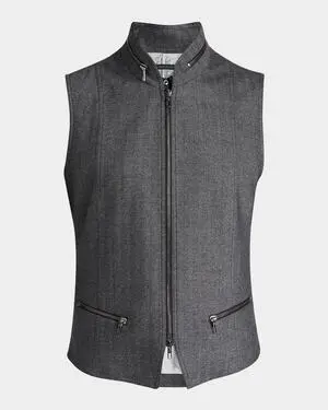 Giorgio Armani Zip Up Vests For Men