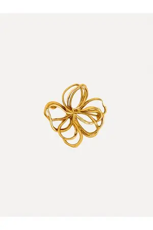 Oscar De La Renta Large Threaded Flower Brooch - Floral