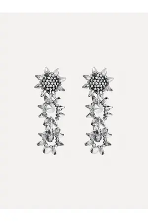 Oscar De La Renta Beaded Pompom Drop Clip-on Earrings - Red