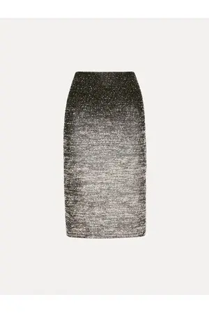 Jacquard Midi Skirts with Slit