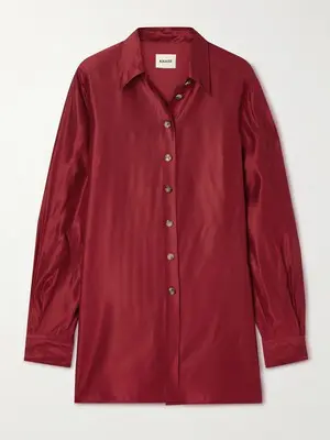Khaite Auryn Satin-twill Shirt
