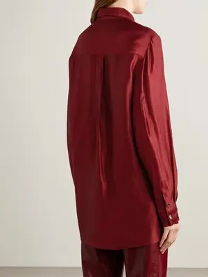 Khaite Auryn Satin-twill Shirt