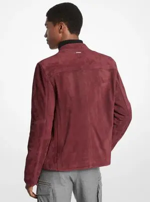 Michael Kors Suede Racer Jacket