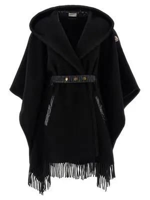 Moncler Wool Cape - Black