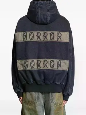 44 LABEL GROUP Padded Zip-up Denim Jacket