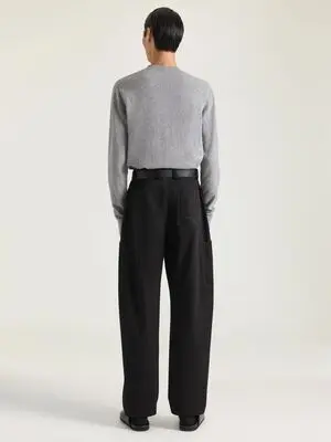 Givenchy Couture Seam Cargo Trousers With Embroidered Logo - Black