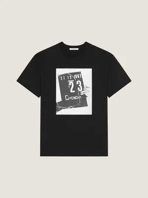 Givenchy T-shirt In Cotton With Clapperboard Print - Black