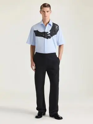 Givenchy Couture Seam Joggers In Fleece Embroidered Paris - Black