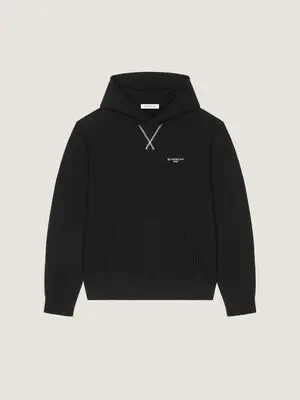 Givenchy Fleece Hoodie With Embroidered Logo - Black