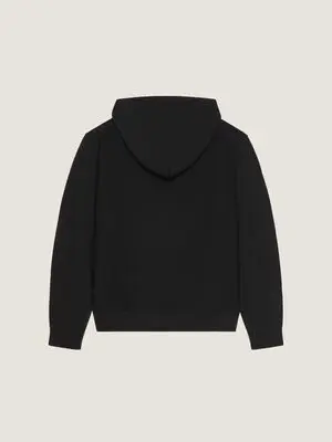 Givenchy Fleece Hoodie With Embroidered Logo - Black