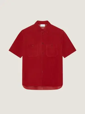 Givenchy Couture Seam Overshirt In Suede