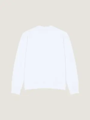 Givenchy Couture Seam Sweatshirt In Fleece With Paris Logo - White