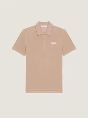 Givenchy Polo In Cotton With Paris Gros Grain - Beige