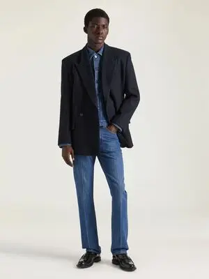 Givenchy Straight Fit Shadow Washed Jeans - Medium Blue