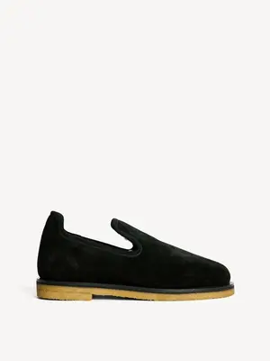BY MALENE BIRGER Romine Suede Slippers - Black