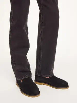 BY MALENE BIRGER Romine Suede Slippers - Black